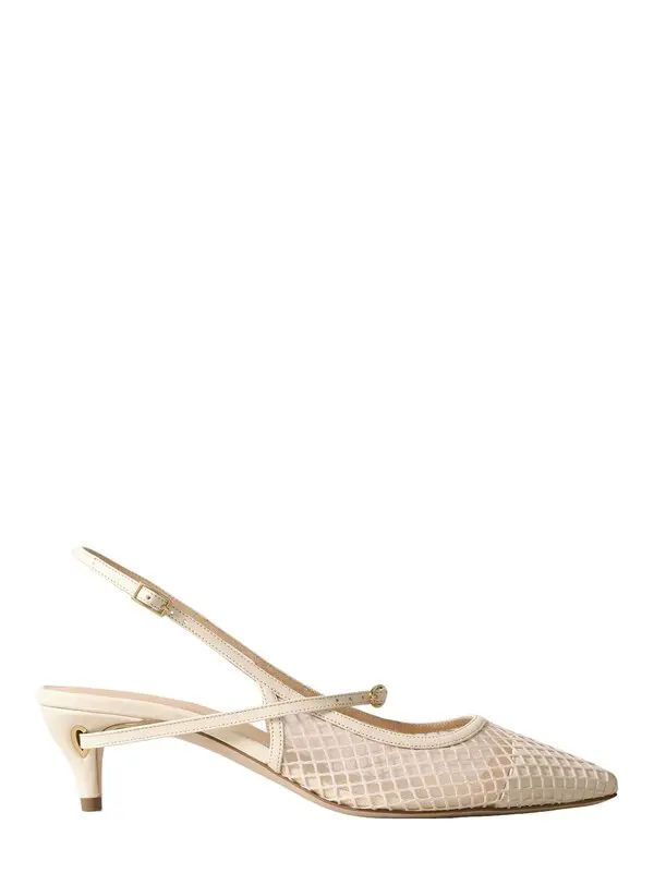 Jennifer Chamandi Edoardo Slingback Pumps - Ivory