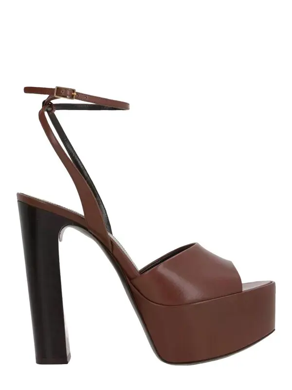 Saint Laurent 125mm Jodie Sandals - Brown