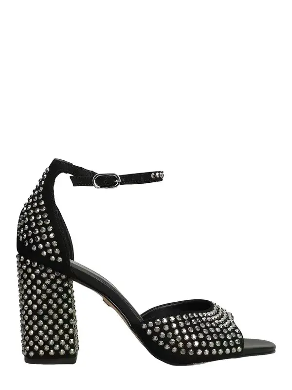 ANDREA CARRANO 90mm Crystal-embellished Sandals - Black