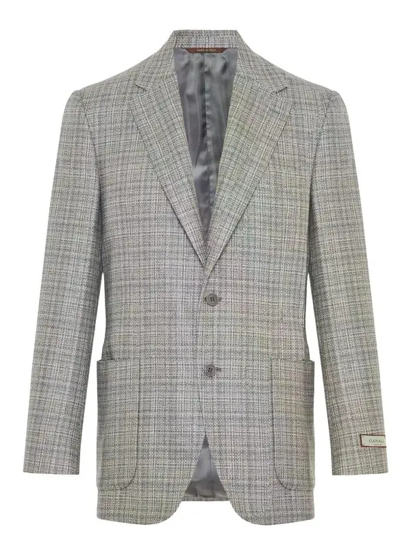 Canali Checked Blazer - Grey