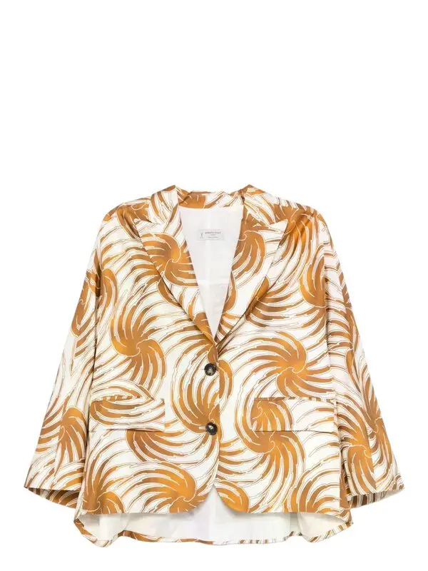 Alberto Biani Graphic-print Blazer - Neutrals