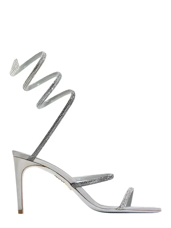 Rene Caovilla 95mm Cleo Sandals - Silver