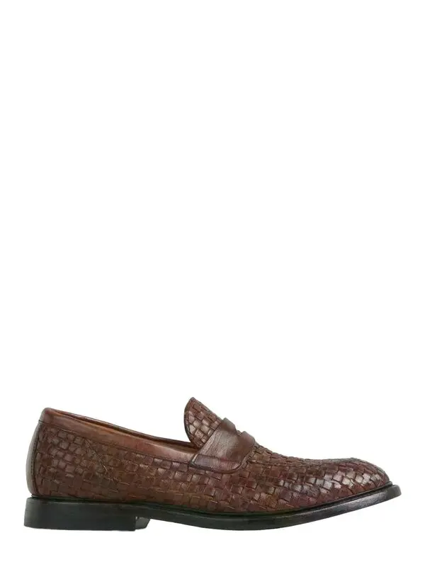 GREEN GEORGE Interwoven Loafers - Brown