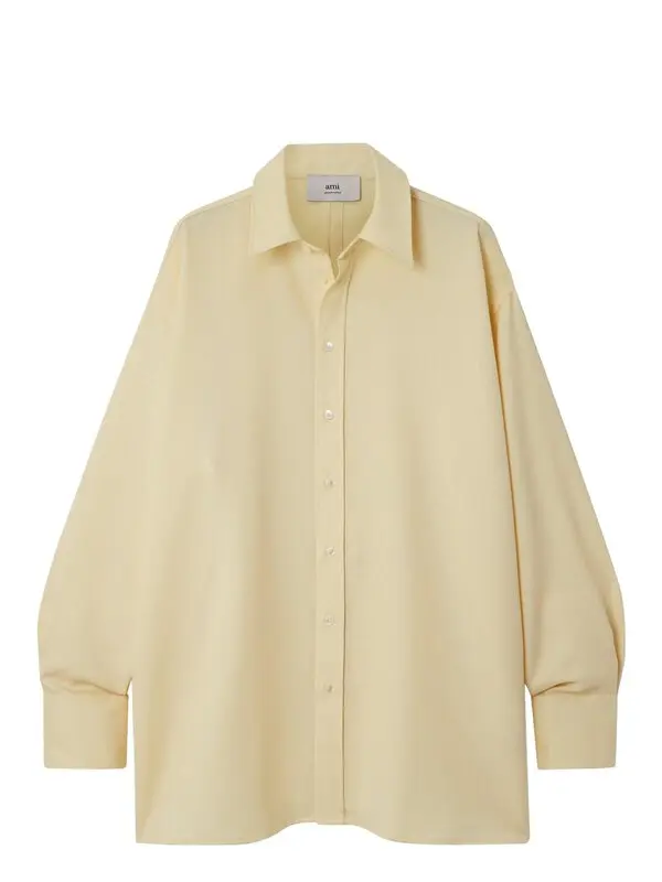Ami Oversized Wool Shirt - Yellow