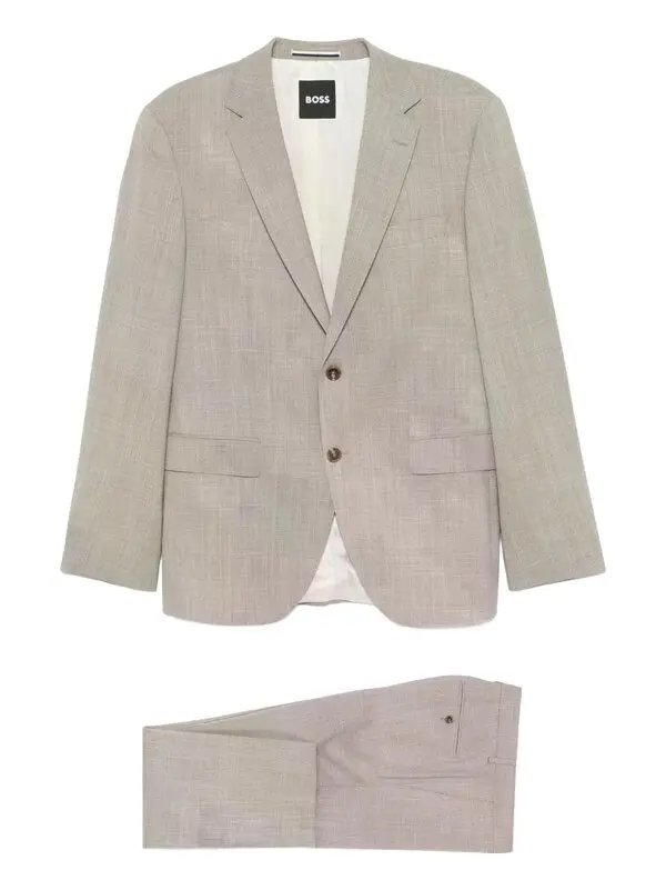 BOSS Patterned Suit - Grey