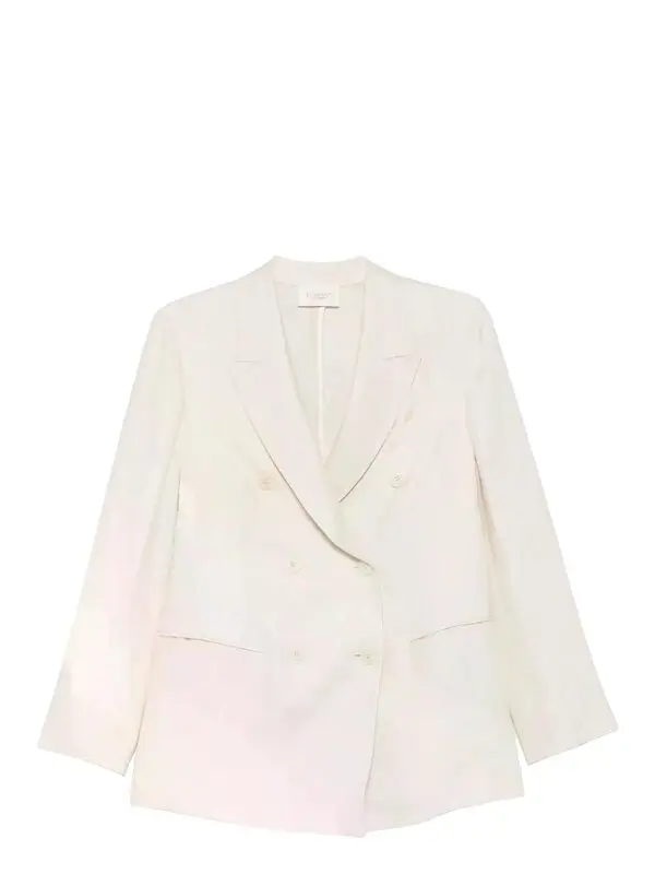 Incotex Linen Double-breasted Blazer - Neutrals