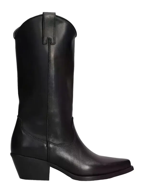 METISSE 55mm Leather Boots - Black