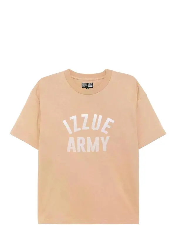 Izzue Logo-embroidered T-shirt - Neutrals