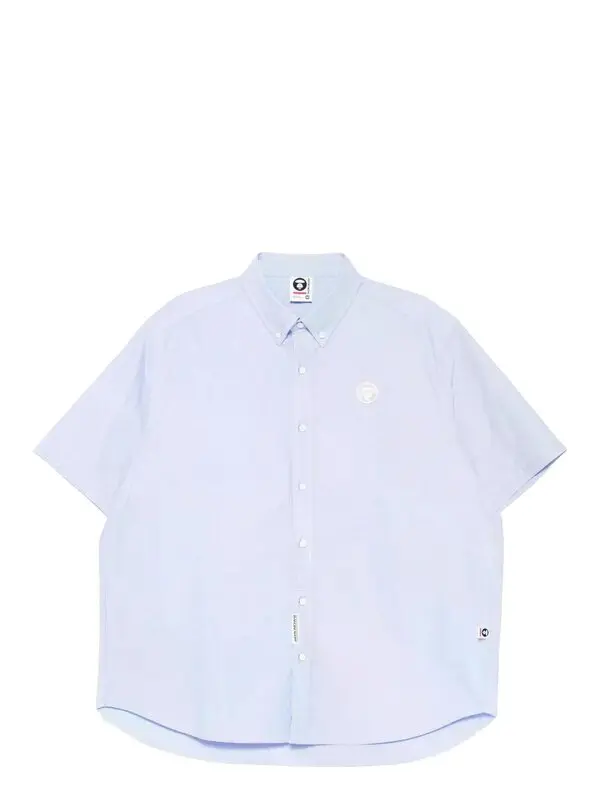 AAPE BY *A BATHING APE® Logo-patch Shirt - Blue