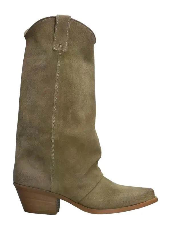 METISSE 50mm Suede Boots - Neutrals