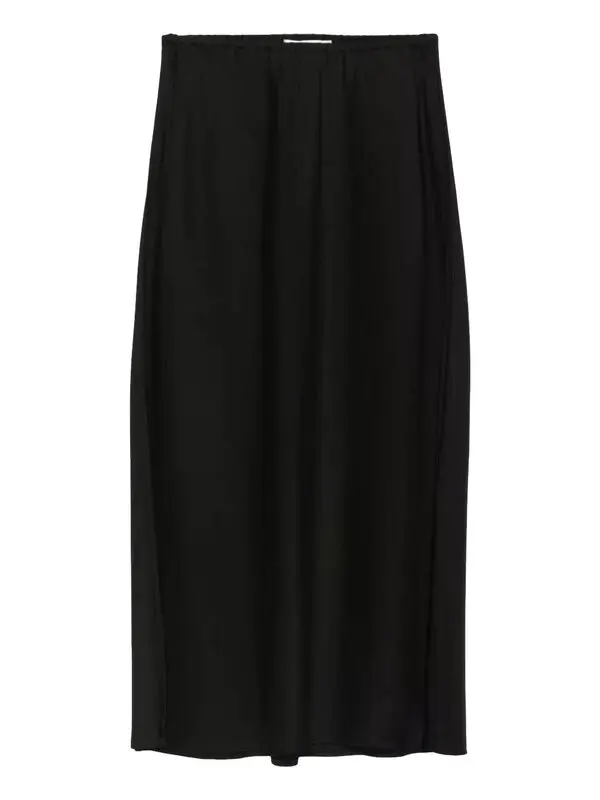 LISA YANG Silk Midi Skirt - Black
