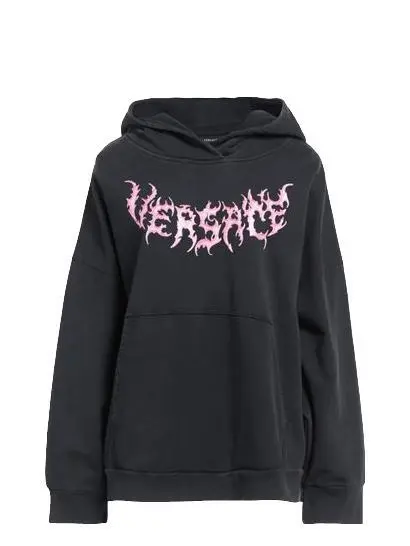 Versace Glittered Fleece Hoodie - Grey