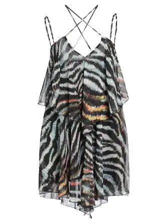 Just Cavalli Mini Tiger-print Dress - Black