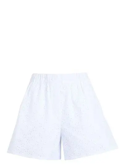 Kenzo Broderie Anglaise High Waisted Shorts - White