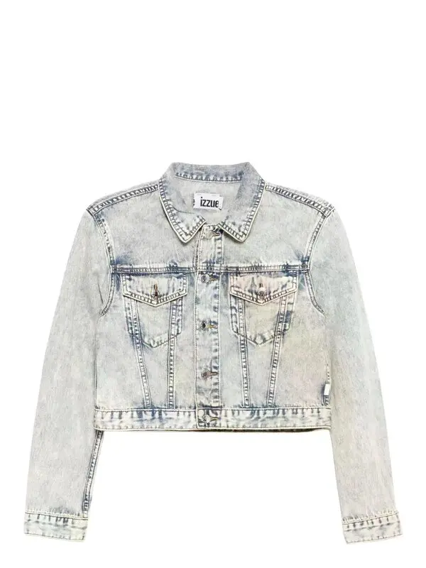 Izzue Cropped Denim Jacket - Blue