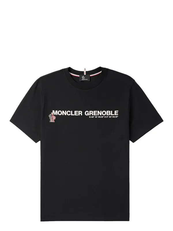 Moncler Day-namic Logo-appliquéd Stretch-cotton Jersey T-shirt - Black