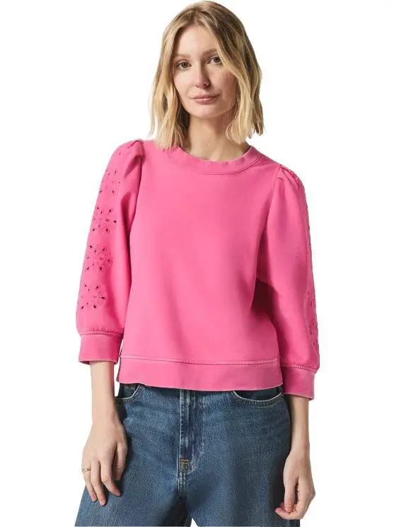 Splendid Rory Embroidered Sweatshirt - Red