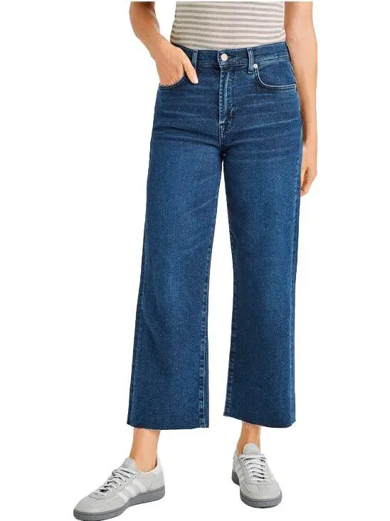 Splendid Cropped Wide Leg Jeans - Natural