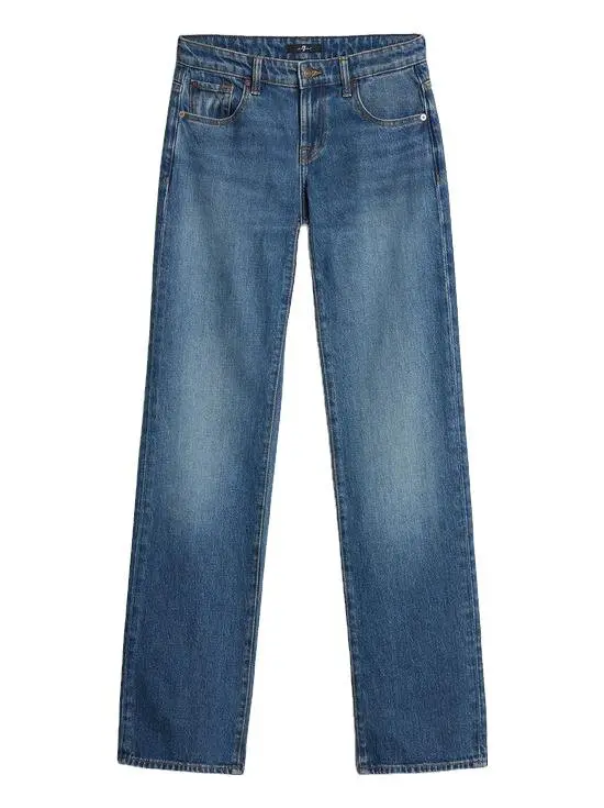 7 For All Mankind Low Straight In Rio - Denim