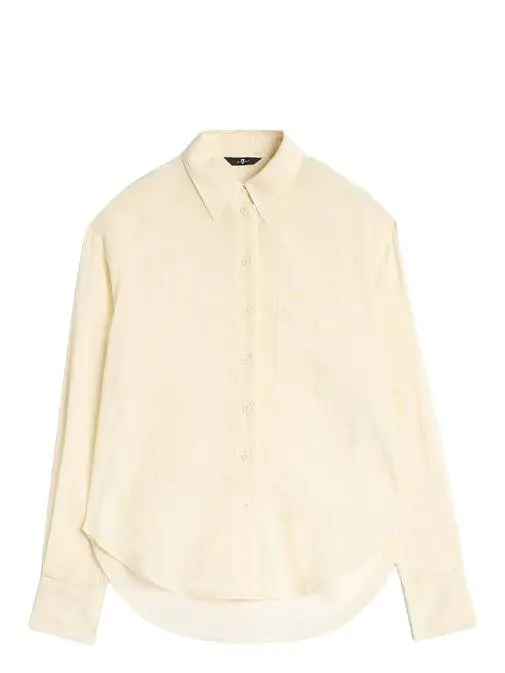 7 For All Mankind Oversize Button-down Shirt - Neutral