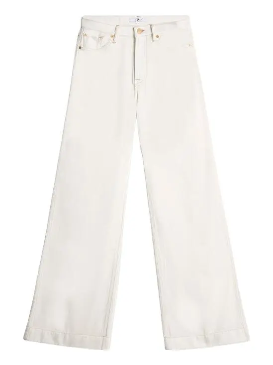 7 For All Mankind Tailorless Denim Lustre Modern Dojo In Blanc - White