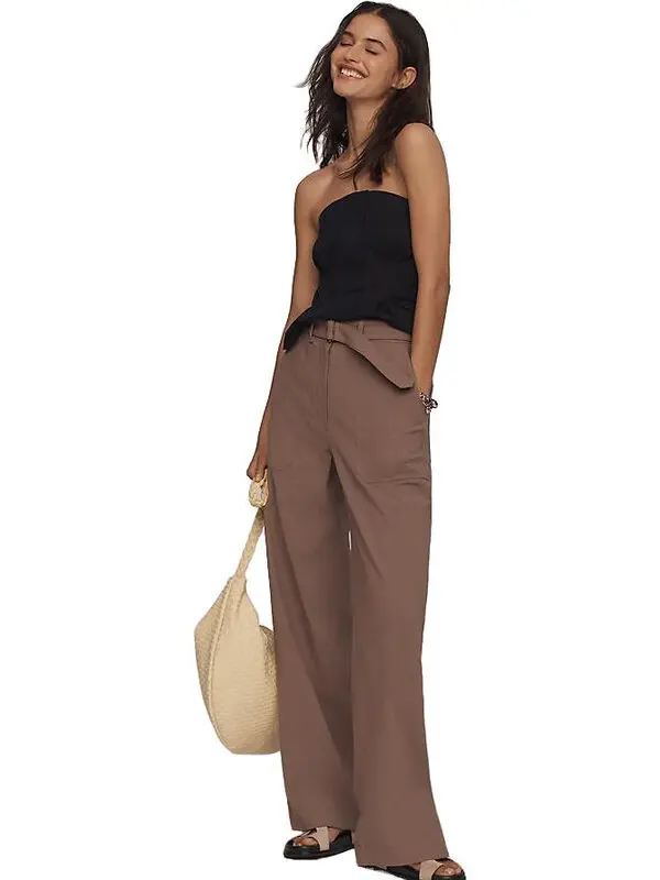 Theory Utility Wide-leg Pants - Brown