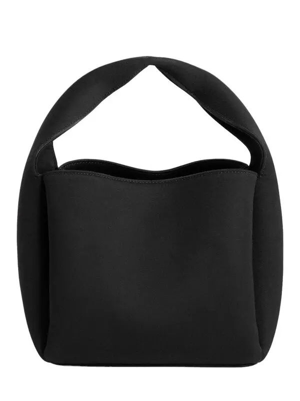 TOTEME Petite Satin Bucket Bag - Black