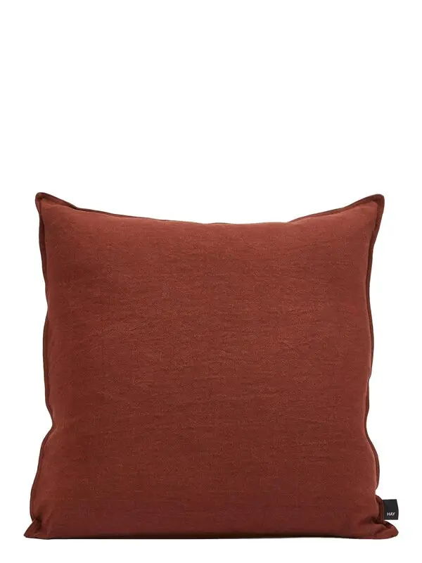 HAY Linen Cushion 50x50cm - Iron Red