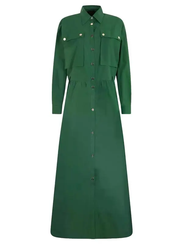 Liu Jo Button-front Utility Maxi Dress - Green