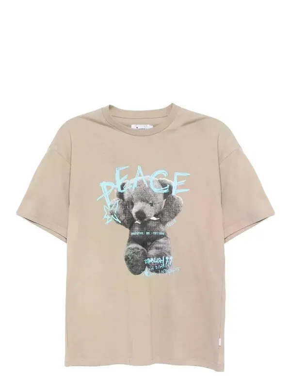 Izzue Graphic-print T-shirt - Neutrals