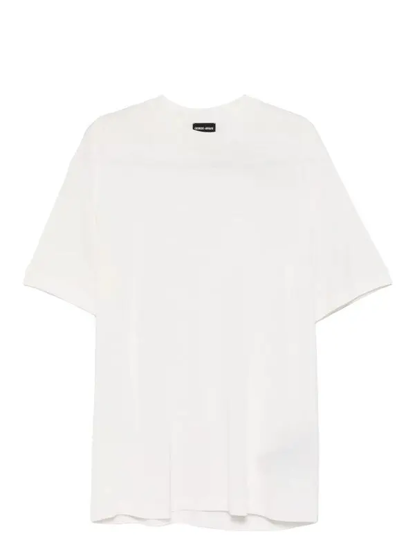Giorgio Armani Ribbed-knit T-shirt - White
