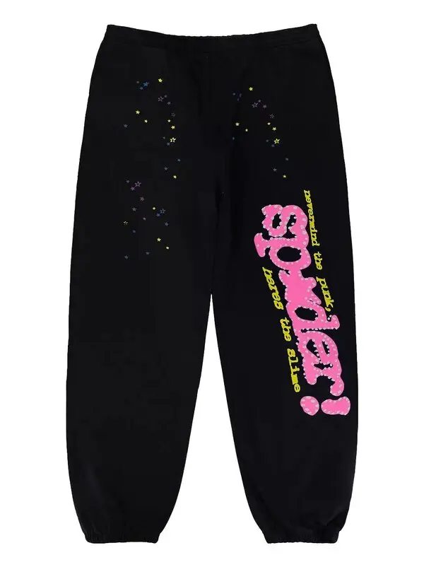 SP5DER Logo-print Track Pants - Black
