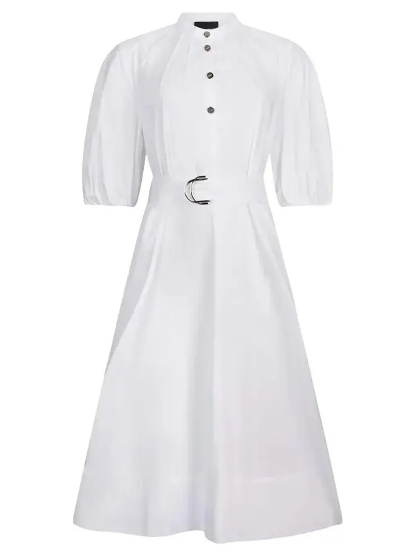 Liu Jo Puff-sleeve Belted Dress - White
