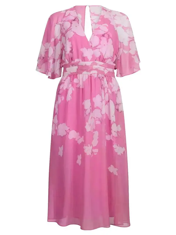 Liu Jo Floral-print Midi Dress - Pink