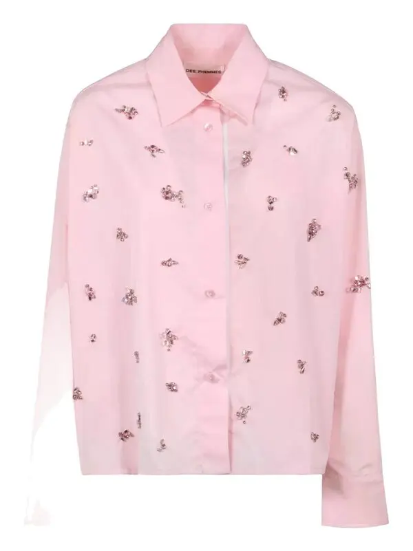 DES_PHEMMES Cotton Shirt - Pink