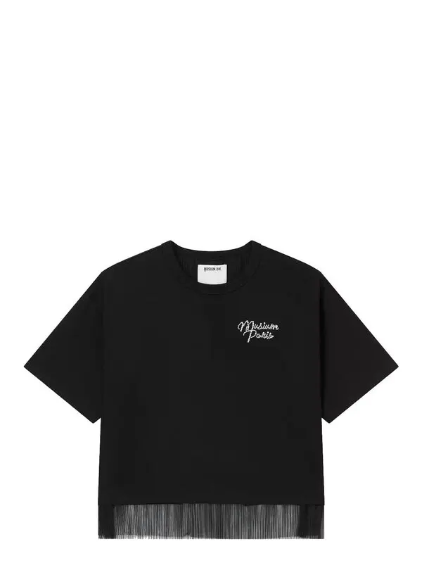 MUSIUM DIV. Logo-embroidered T-shirt - Black