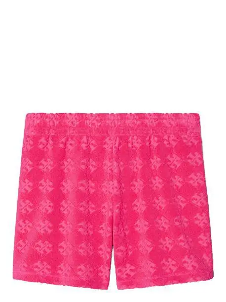 Tory Burch Terry Jacquard Logo Short - Bold Pink