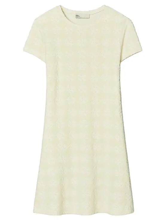 Tory Burch Terry Jacquard Logo Shirtdress - New Ivory