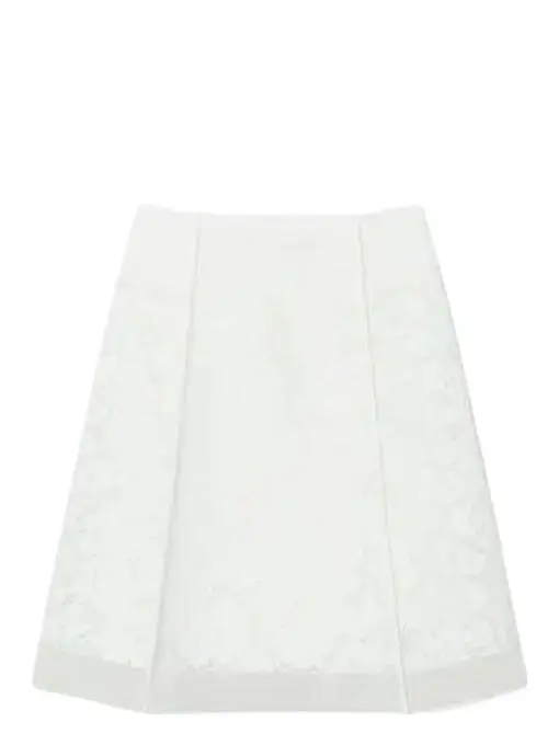Tory Burch Corded Lace A-line Skirt - White