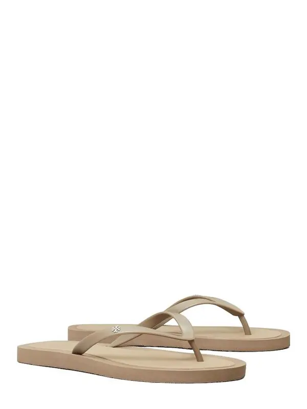 Tory Burch Kira Padded Flip-flop - Mountain Gray/silver