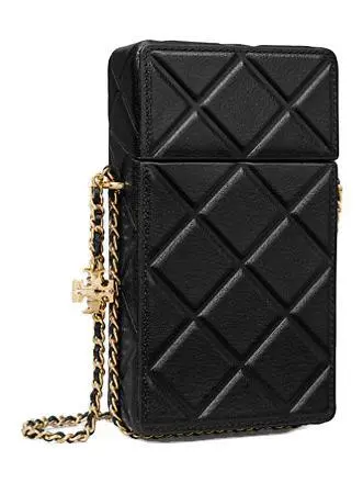 Tory Burch Fleming Phone Crossbody - Black