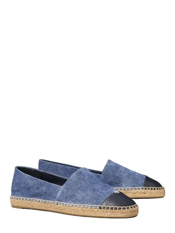 Tory Burch Cap-toe Espadrille - Dark Denim/new Navy