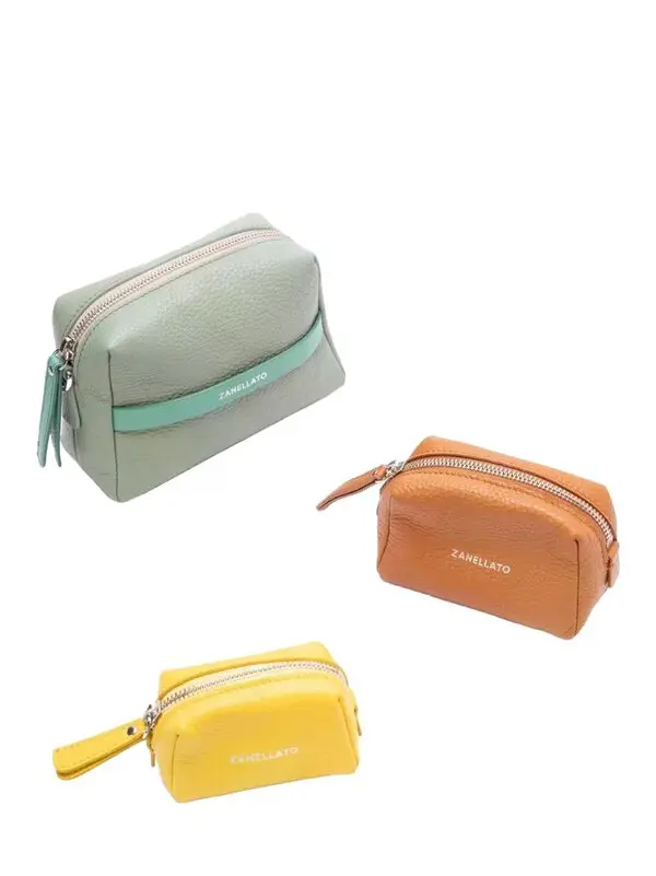 ZANELLATO Leather Make Up Bag - Green
