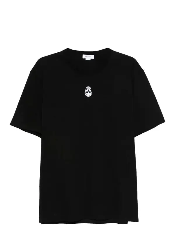 Alexander McQueen Skull-flocked T-shirt - Black