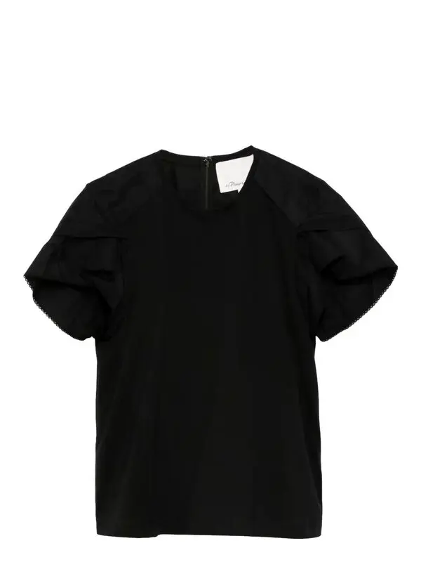 3.1 Phillip Lim Petal Sleeve Blouse - Black