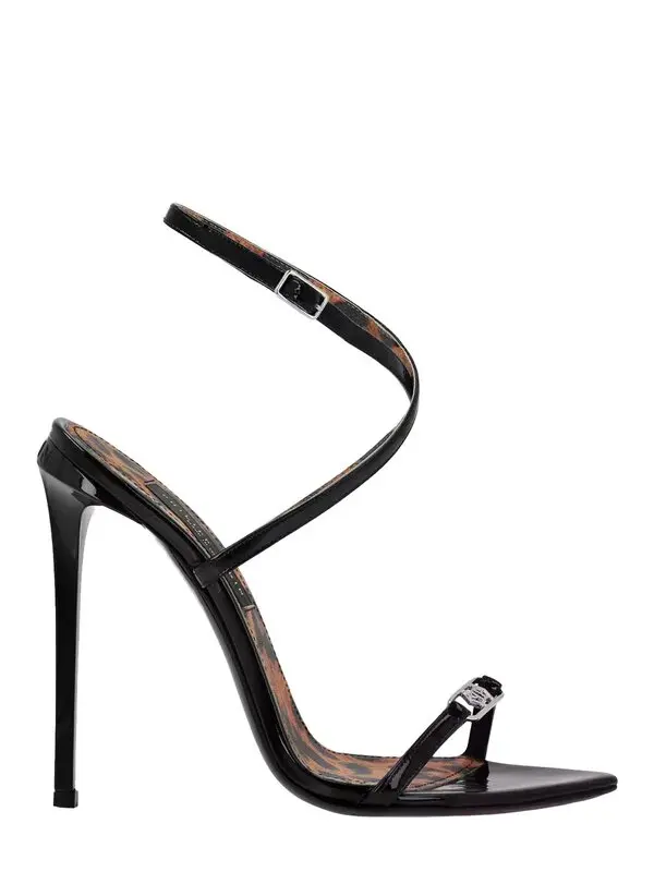 Philipp Plein Leather Sandals - Black
