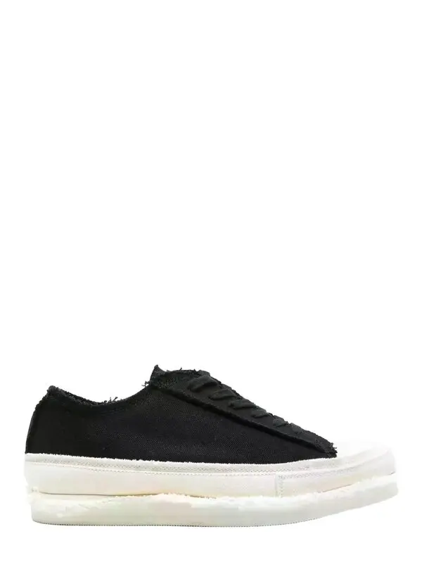 Yohji Yamamoto Frayed Sneakers - Black