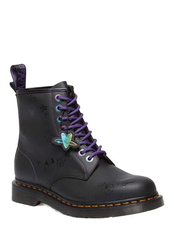Dr. Martens 1460 Bt21 Leather Lace Up Boots - Black