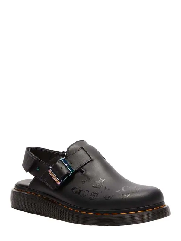 Dr. Martens Jorge Ii Bt21 Leather Slingback Mules - Black