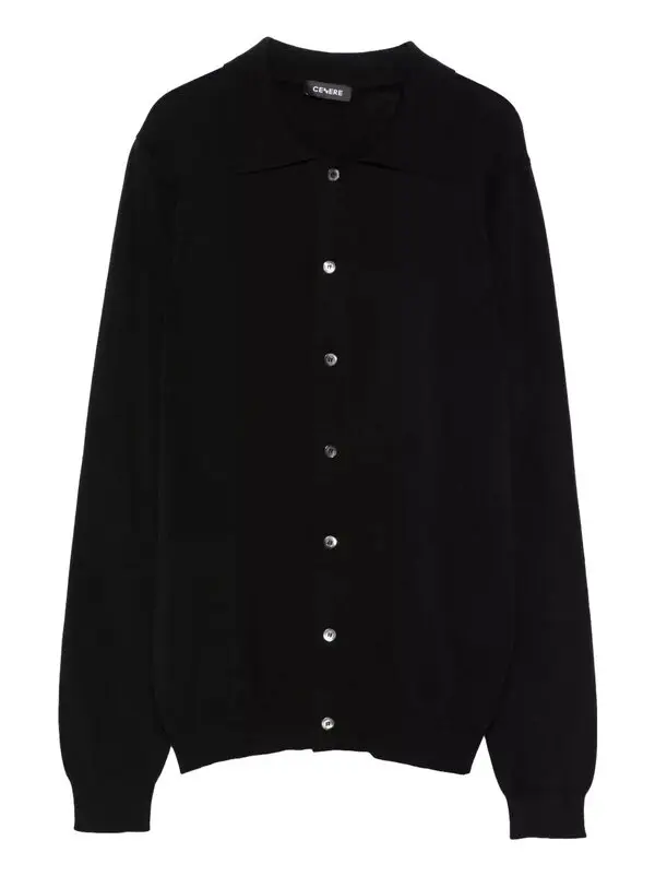 CENERE GB Knitted Shirt - Black